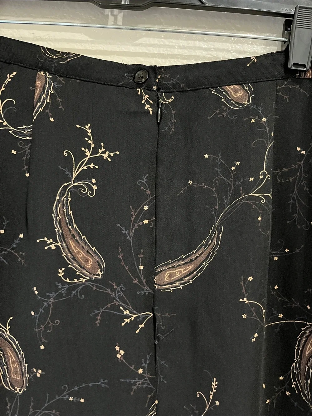 Worthington | Skirts | Worthington Black Maxi Skirt With Tan Paisley ...